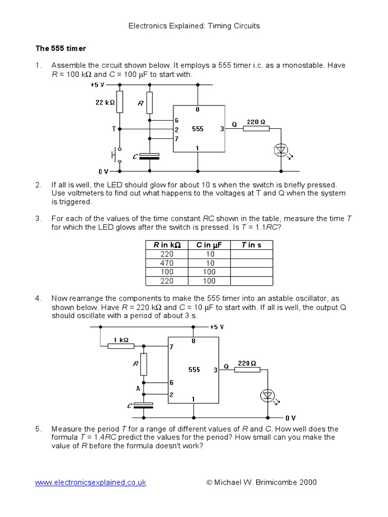 555 Timer Chip PDF