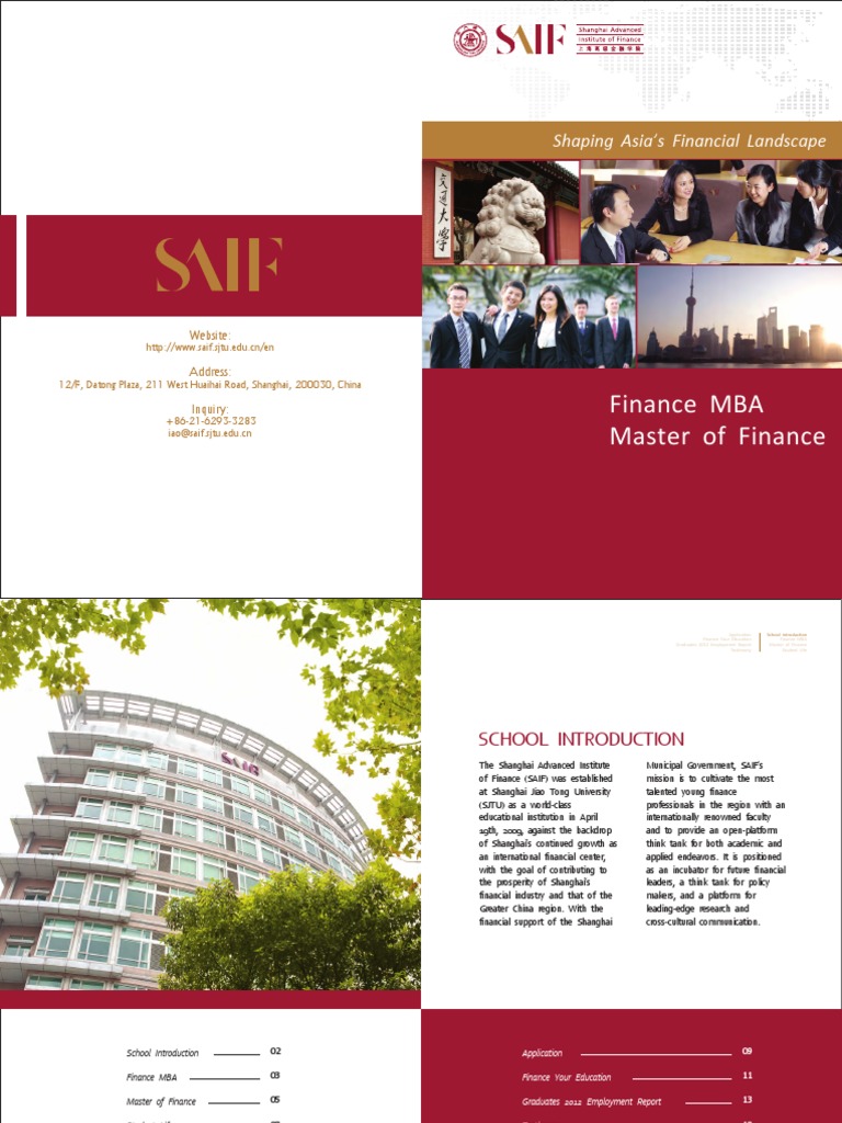 SAIF Brochure 2013-2014 (English) | PDF | Securities (Finance) | Master ...