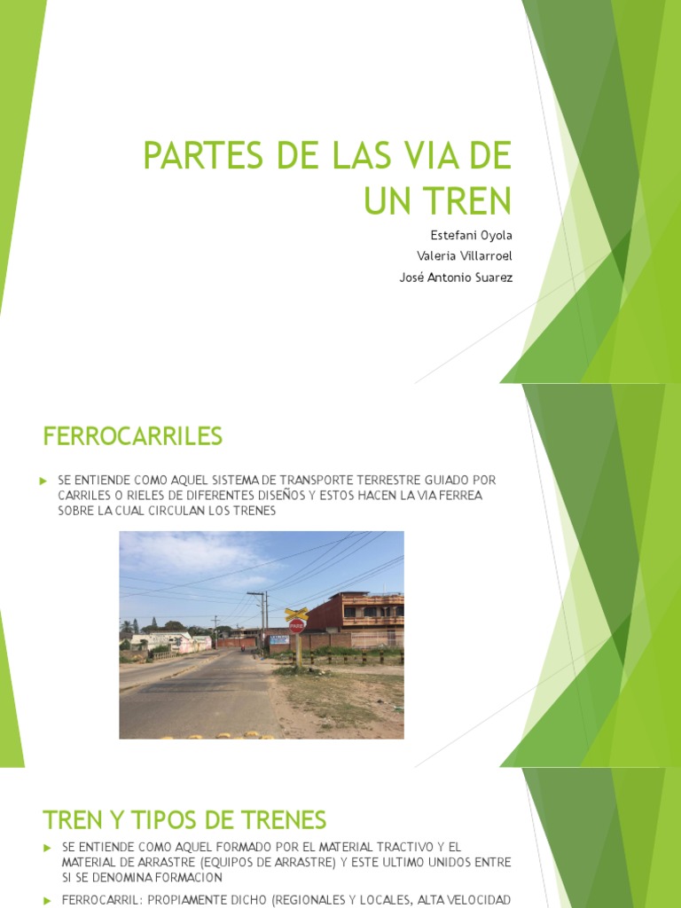 Partes de Las Via de Un Tren | PDF | Ancho de vía | Transporte ferroviario