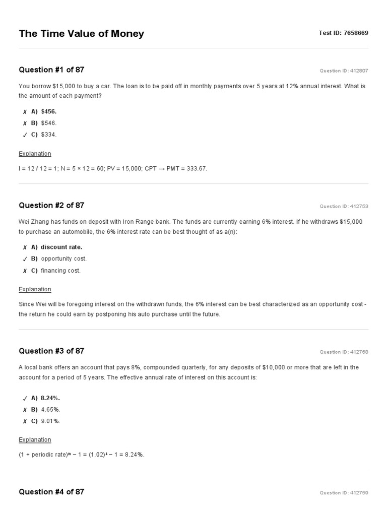 Calculating Present and Future Values of Cash Flow Streams: A Practice ...