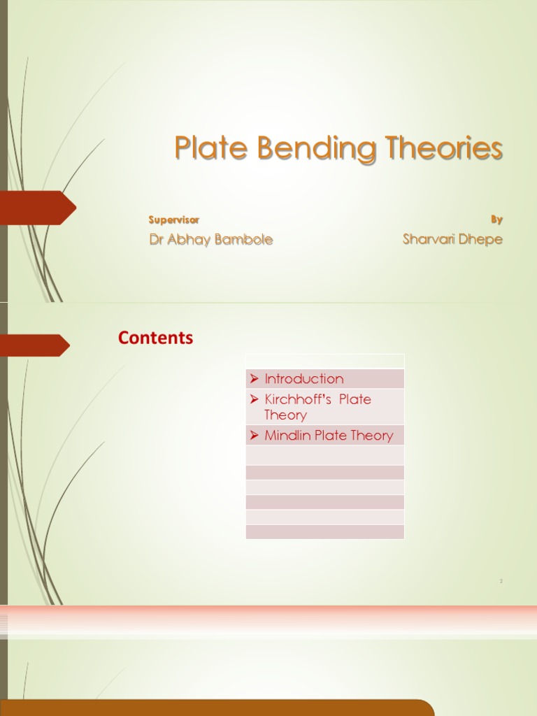 A Comparison of Kirchhoff's Plate Theory and Mindlin Plate Theory for ...
