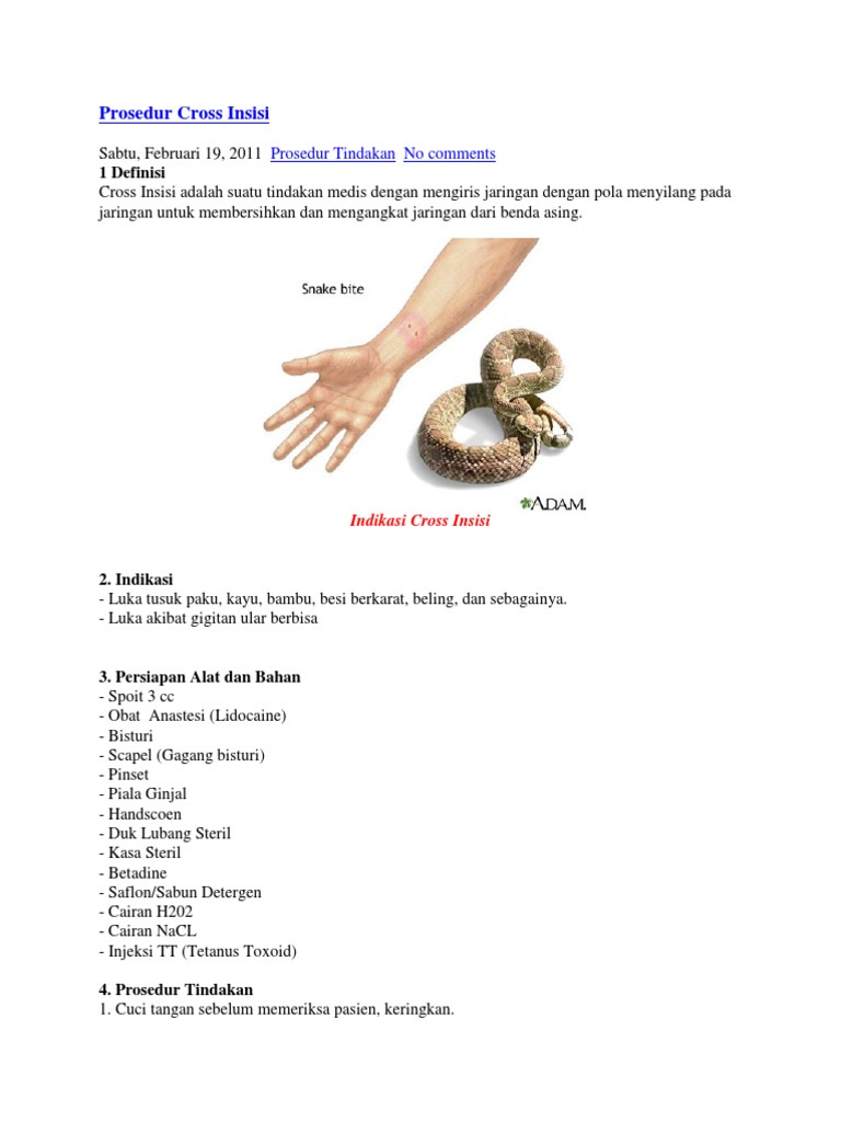 Prosedur Cross Insisi | PDF