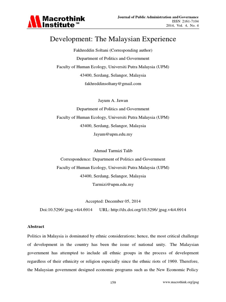 Development Malaysian Experience | PDF | Malaysia | Najib Razak