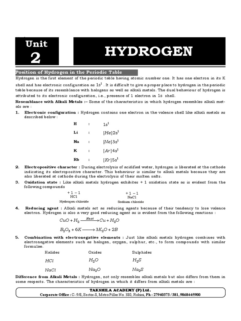 An Analysis of the Position, Properties, and Preparation Methods of ...