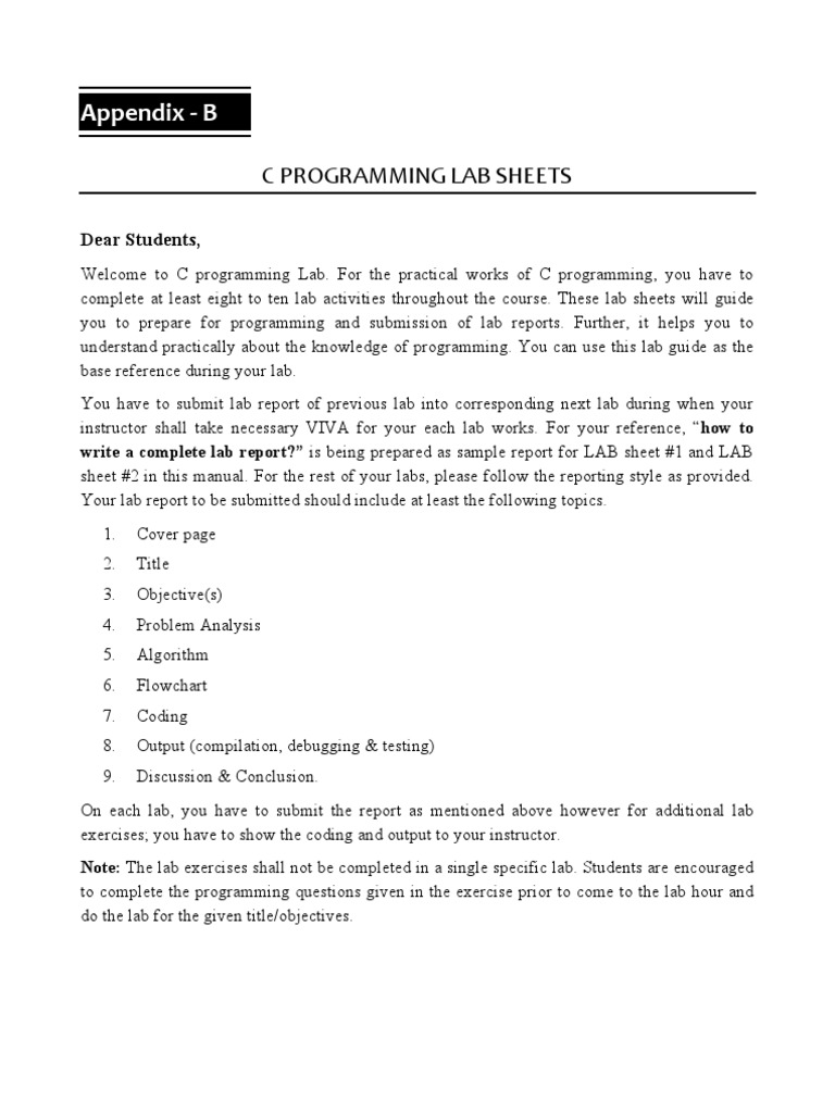 LabSheets C Programming | PDF | Matrix (Mathematics) | C (Programming Language)