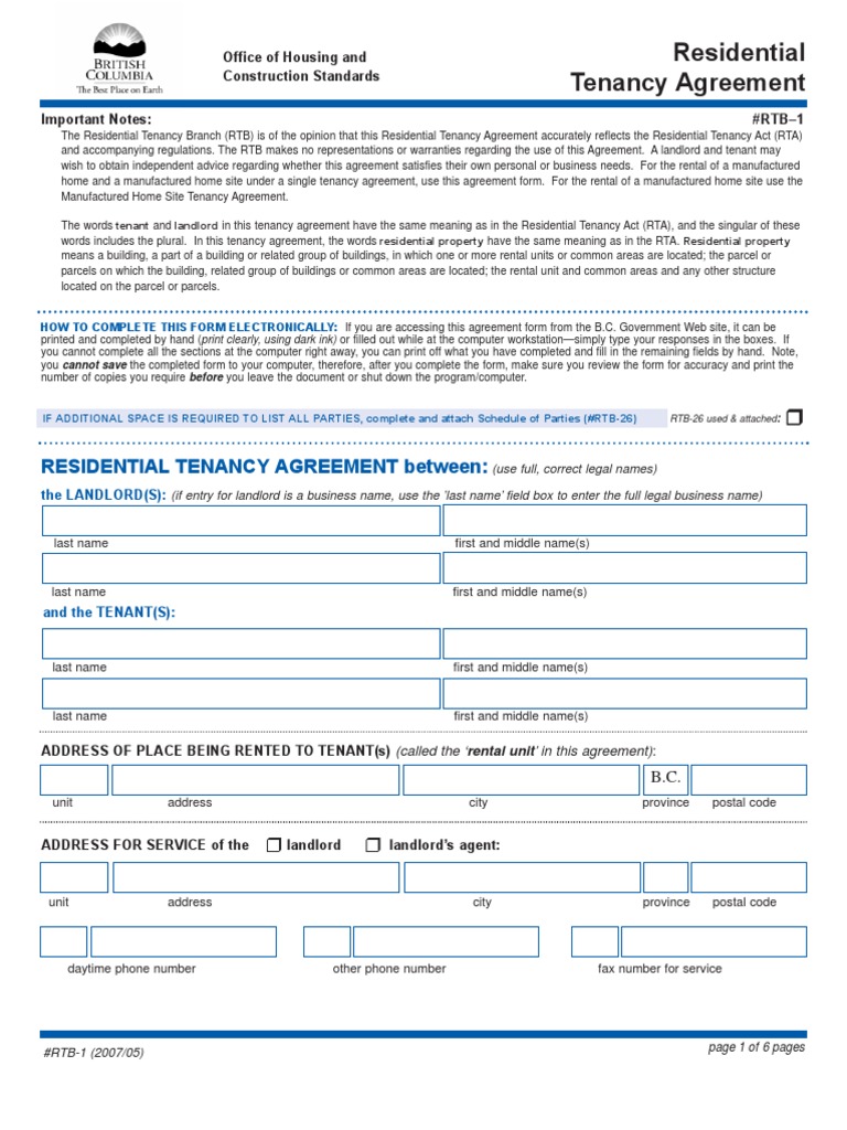 RTB 1 | PDF | Leasehold Estate | Landlord