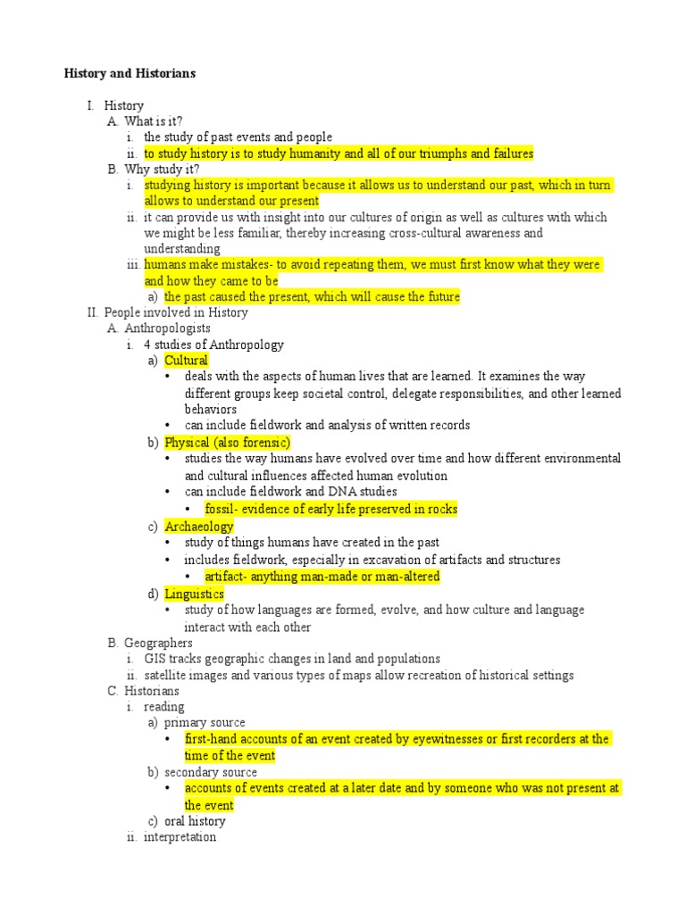 Understanding History and Its Study | PDF | Anthropology | Human