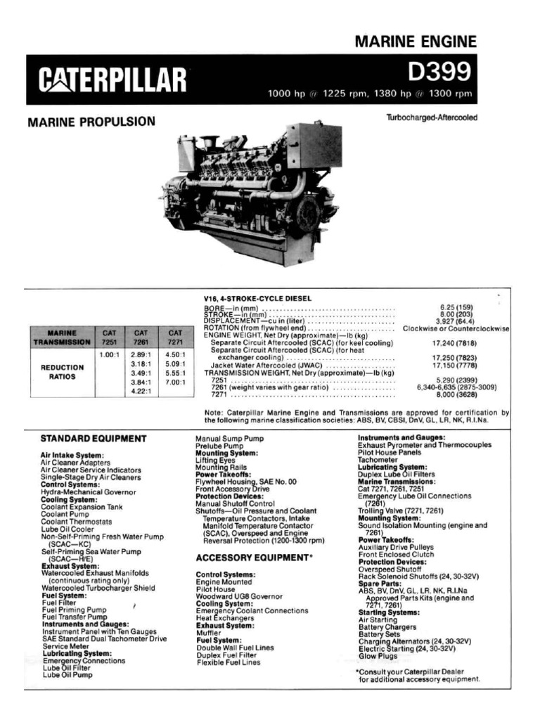 Cat D399 Propulsion | PDF