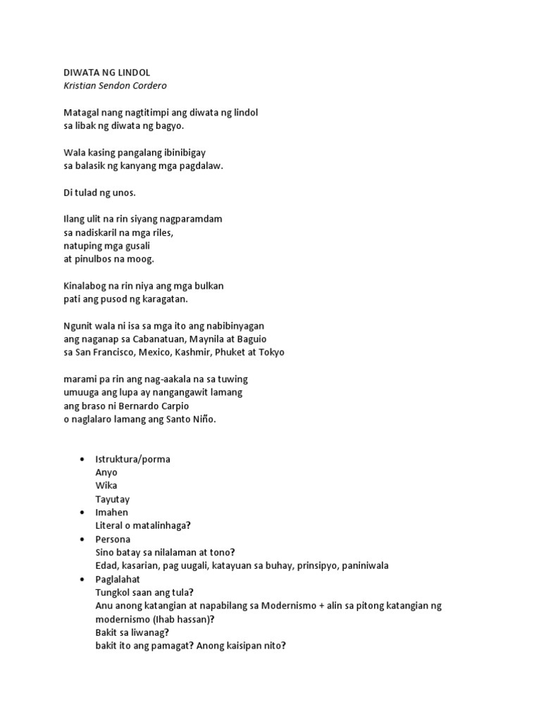 Diwata NG Lindol Paper