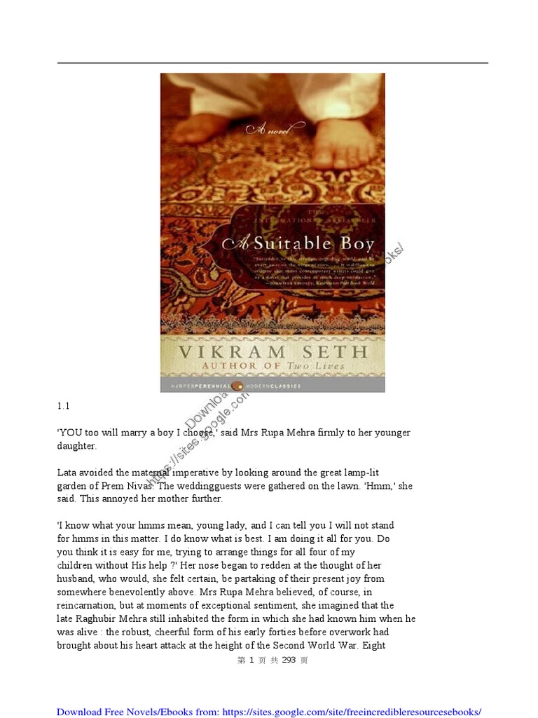 A Suitable Boy - Vikram Seth PDF | PDF