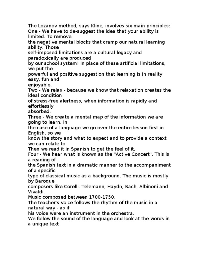 The Lozanov Method | PDF | Consciousness | Lateralization Of Brain Function