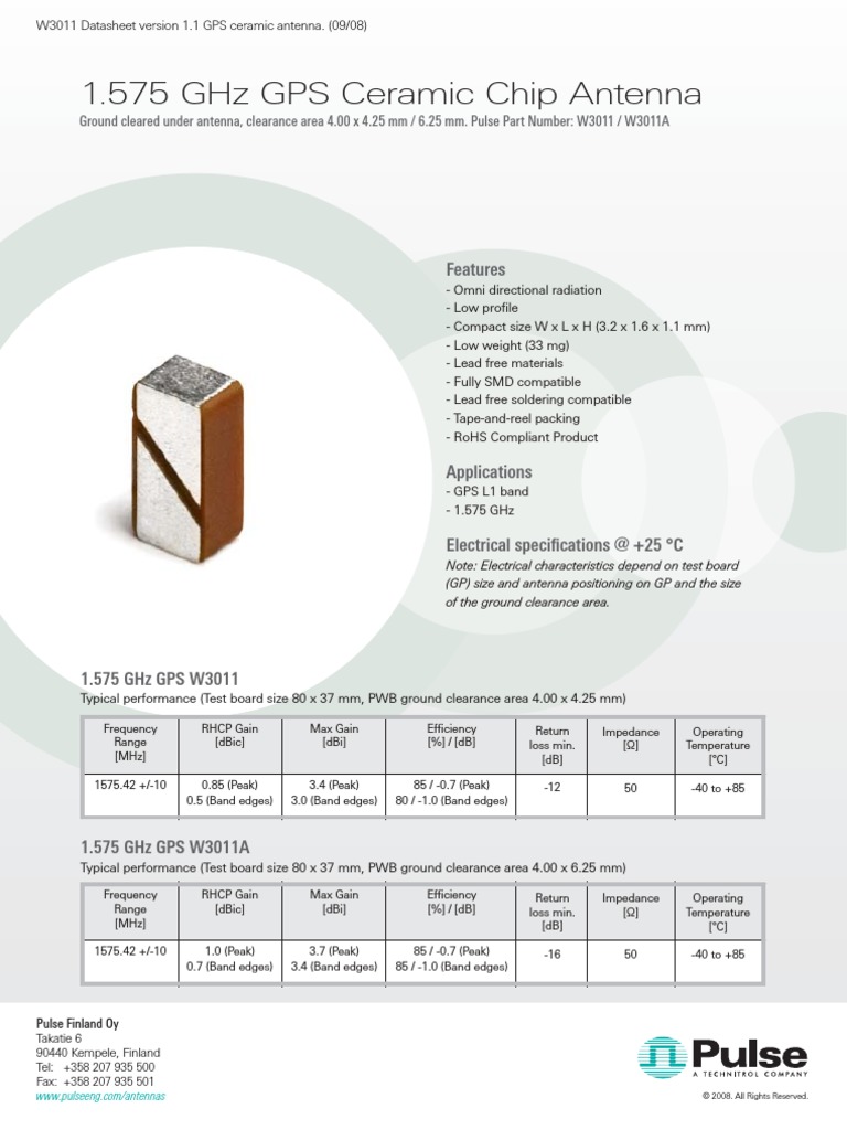 W3011 PDF | PDF | Antenna (Radio) | Printed Circuit Board