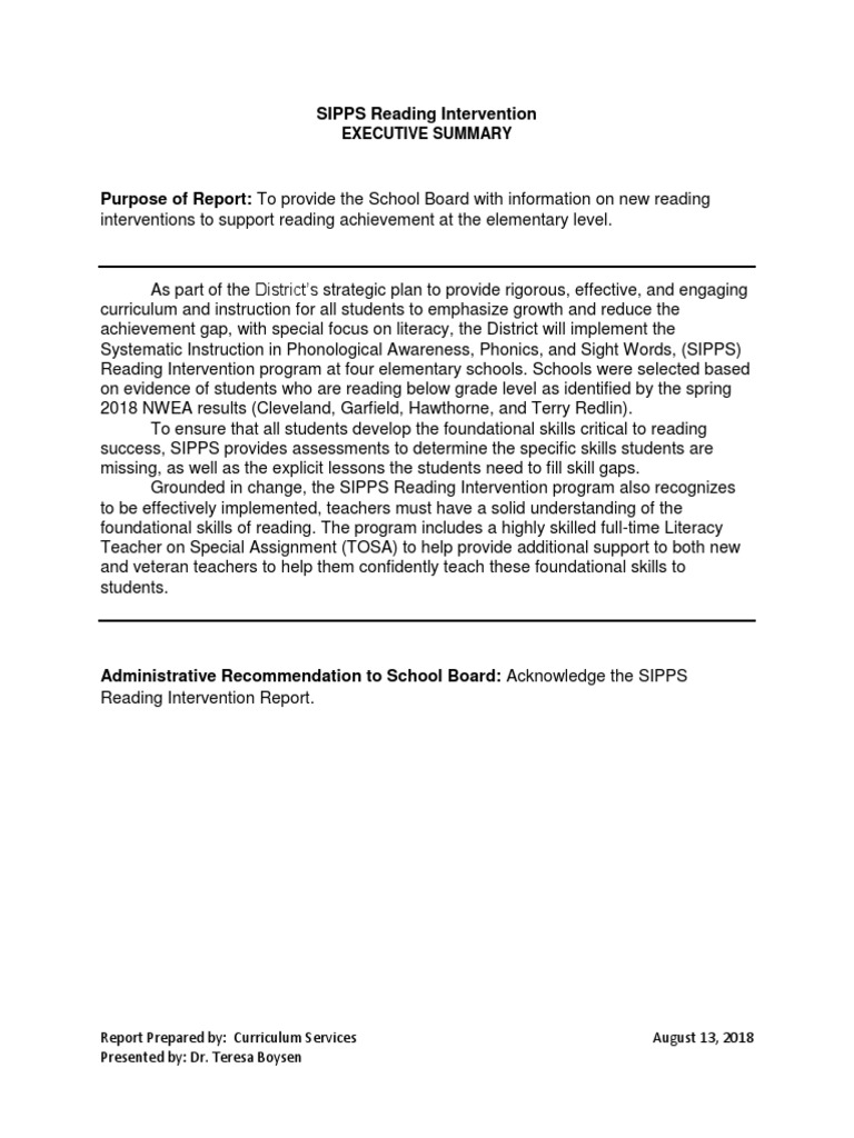 SIPPS Reading Intervention Program | PDF | Phonics | Teachers
