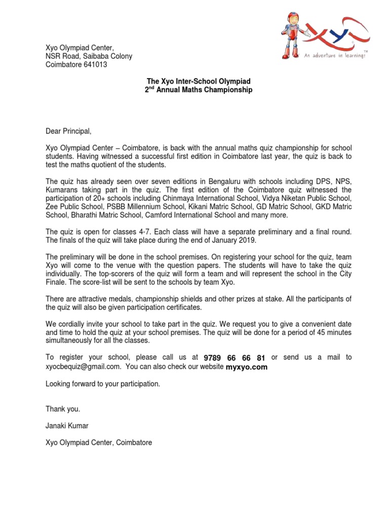 Official Letter | PDF