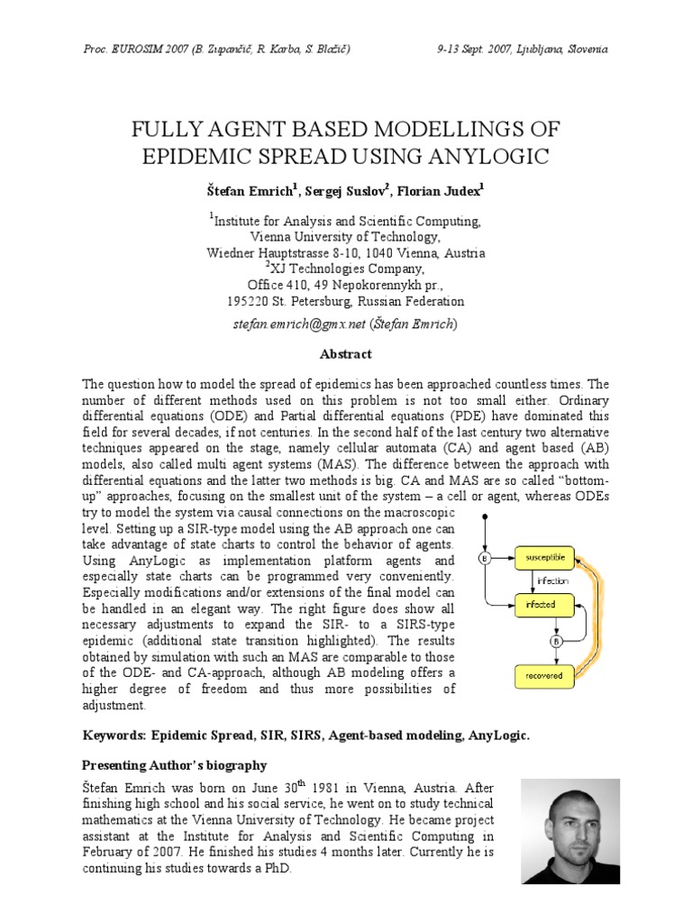 Anylogic Agent Based Epidemic Modeling | PDF | Agent Based Model | Simulation