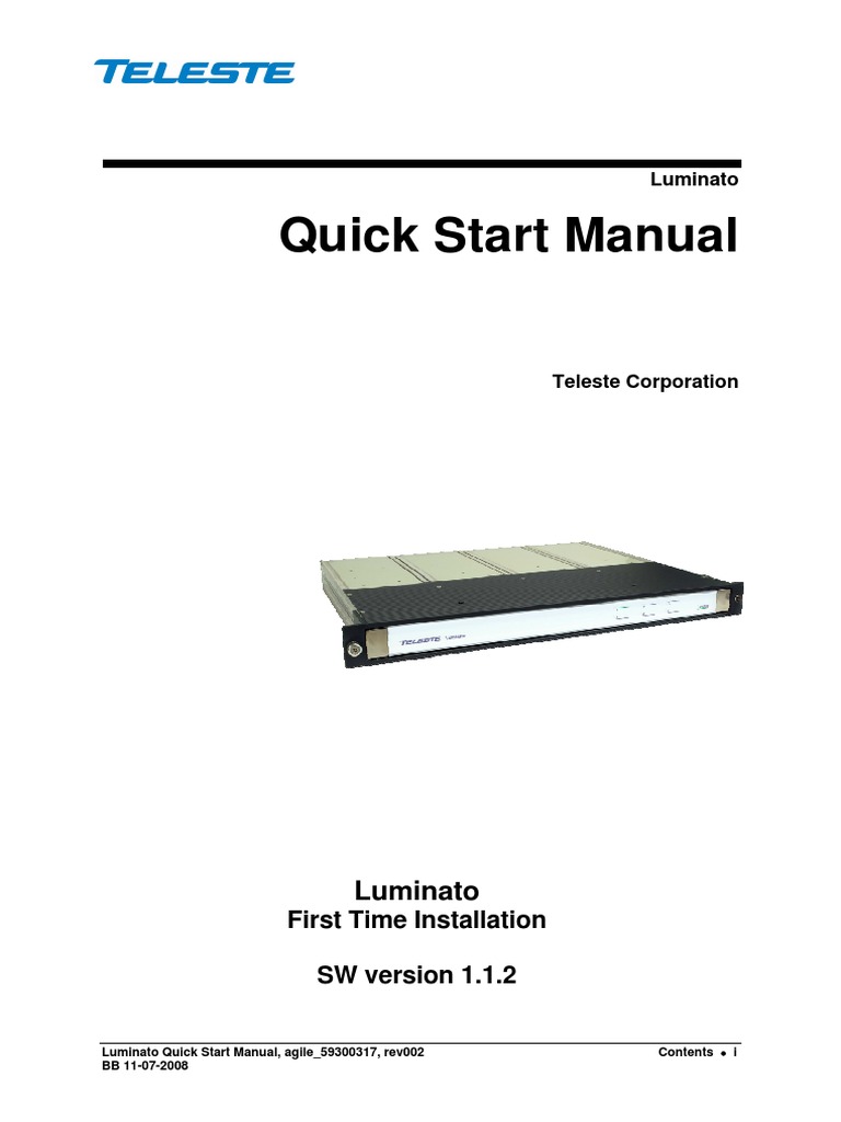 Luminato Quickstartmanual 002 | PDF | Ip Address | Computer Network