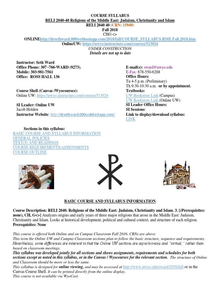 Course Syllabus - Rme.fall.2018 | PDF | Textbook | News