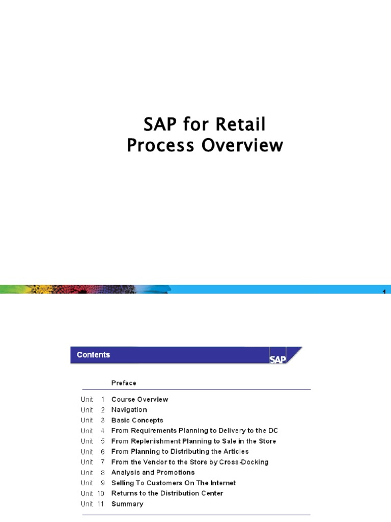 SAP Is Retail Processing Overview | PDF