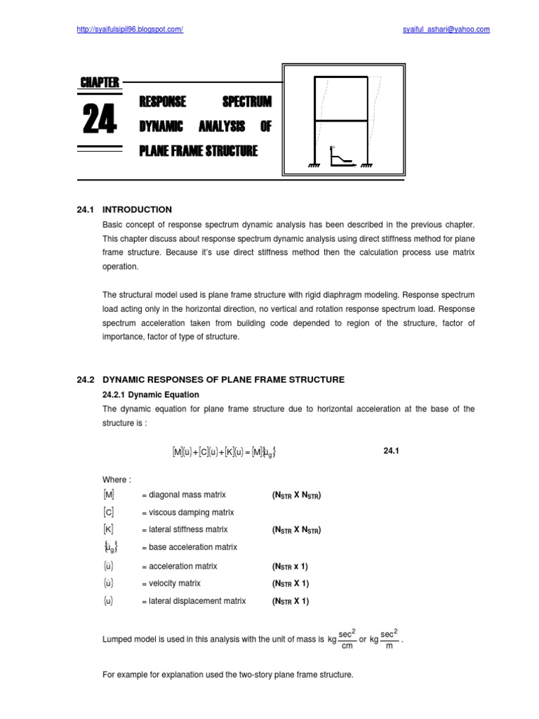 Response Spectrum Analysis Example | PDF | Normal Mode | Mechanics