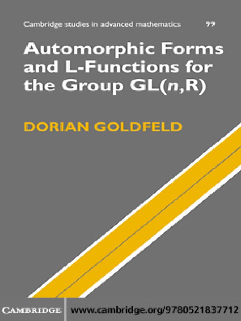 (Dorian Goldfeld) Automorphic Forms and L-Function | PDF | Group (Mathematics) | Matrix ...