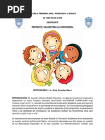 Proyecto de Aula Una Flor para La Convivencia | PDF | Salón de clases | Tolerancia