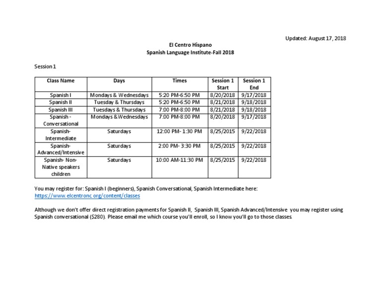 Fall 2018 Classes | PDF | Art