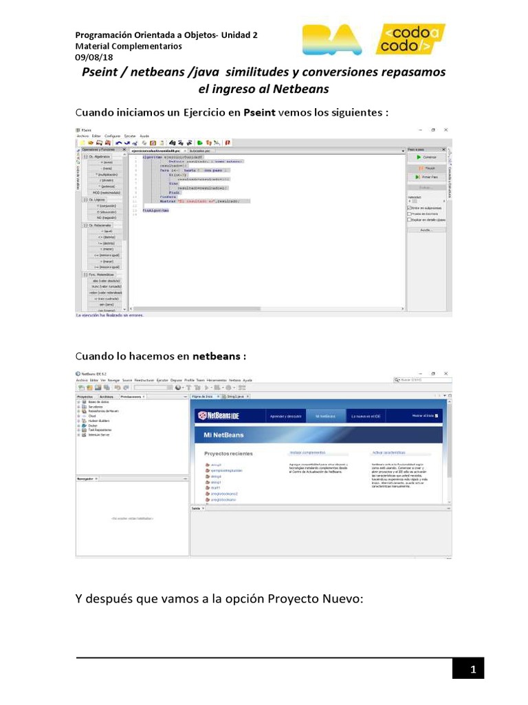 Diccionarios de Terminos de Pseint y Java Parte 2 PDF | PDF | Java (lenguaje de programación ...