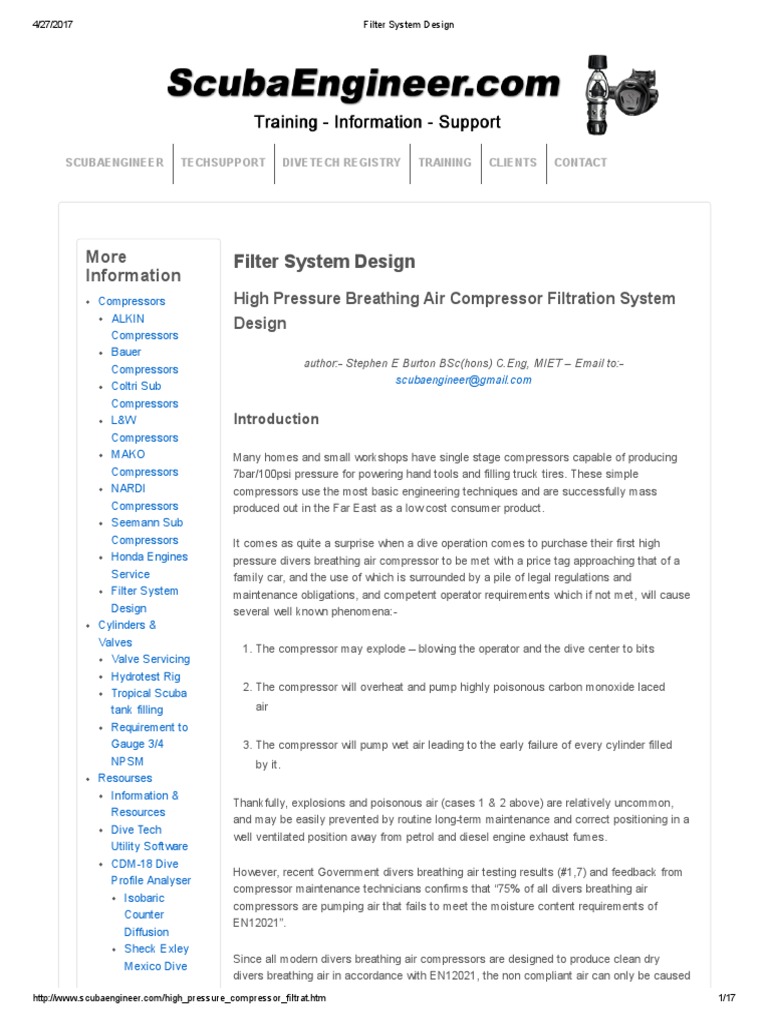 Air Filter Compressed Design | PDF | Scuba Diving | Phases Of Matter