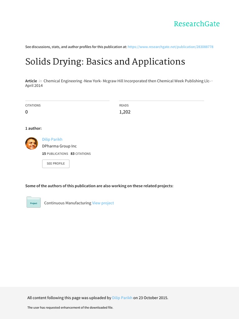 Drying Of Solid Basics Download Free Pdf Convection Clothes Dryer
