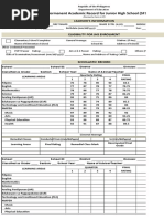 School Form 10 SF10 Learner's Permanent Academic Record For Junior High ...