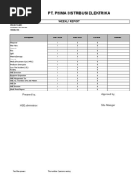 Weekly HSE Report | PDF | Prevention | Safety