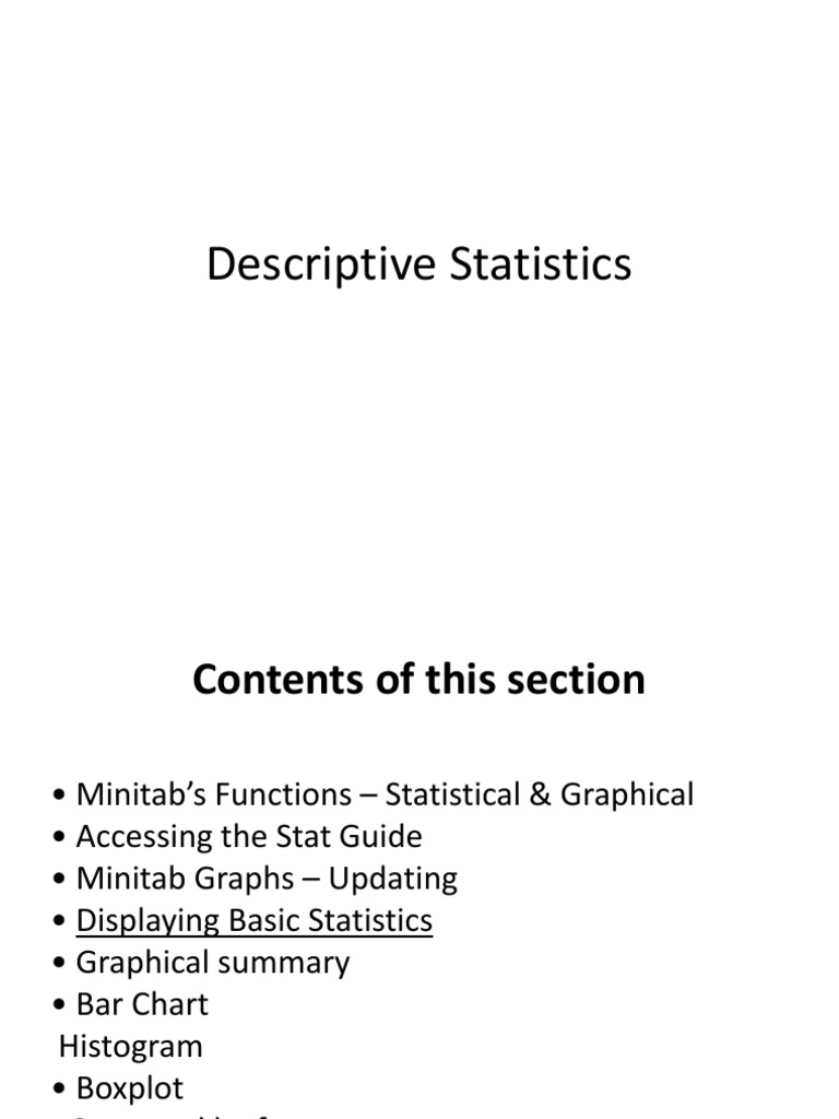 Minitab | PDF | Probability Distribution | Descriptive Statistics
