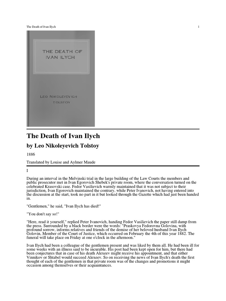 The Death of Ivan Ilych-1 | PDF
