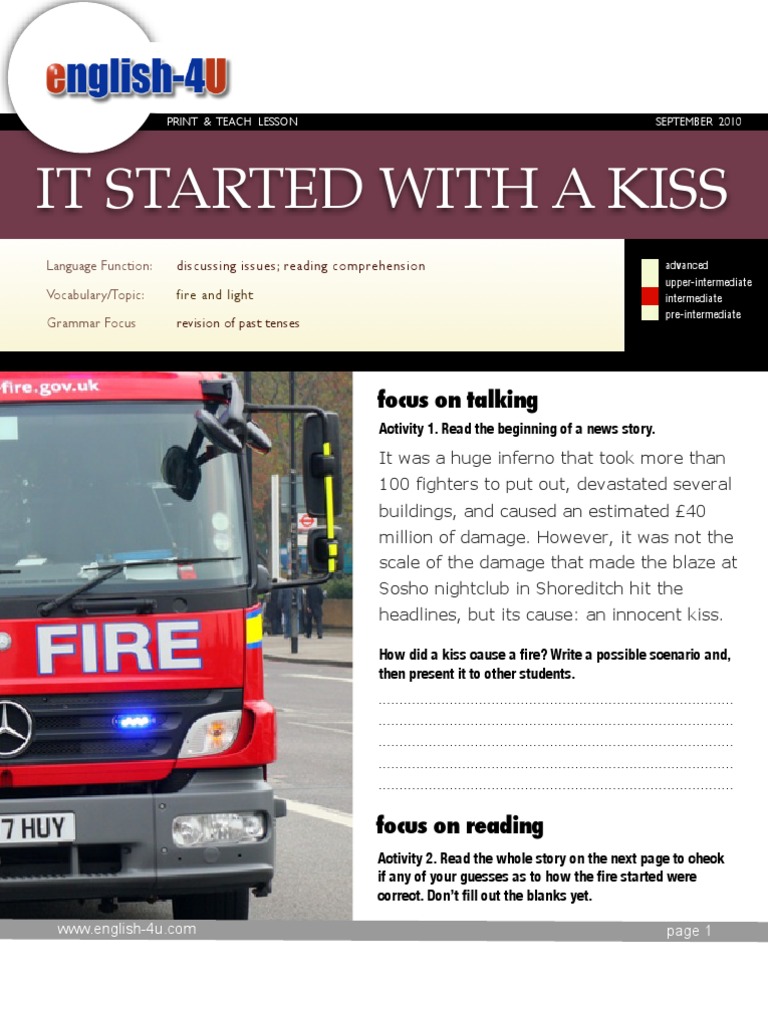 It Started With A Kiss: Focus On Talking | PDF | Linguistics | Human ...