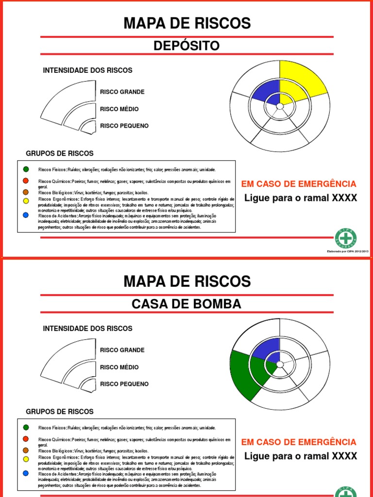 nr5 - Modelo Moderno Mapa de Risco | PDF | Ciências Físicas | Química