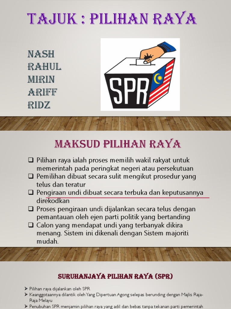 Sejarah: Bab 7 Pilihan Raya | PDF