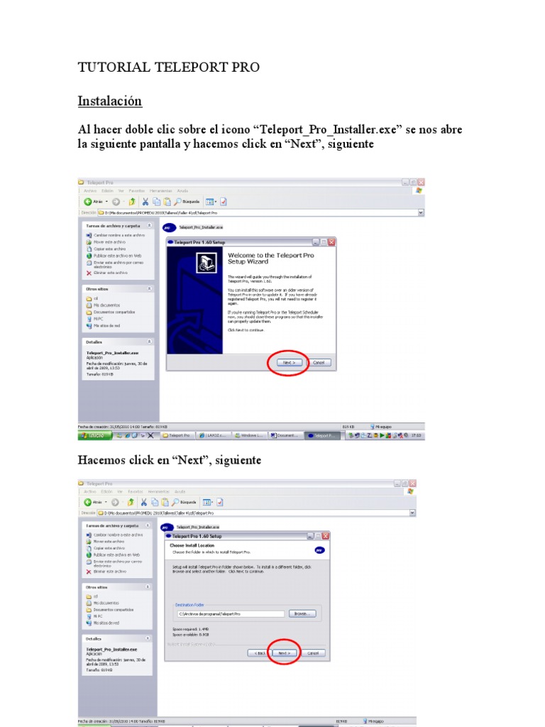 Tutorial Teleport Pro | PDF