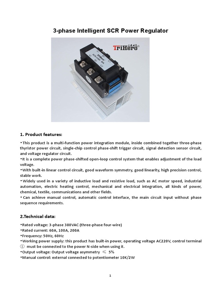 11-SCR Power Regulator | PDF | Power Supply | Electrical Components