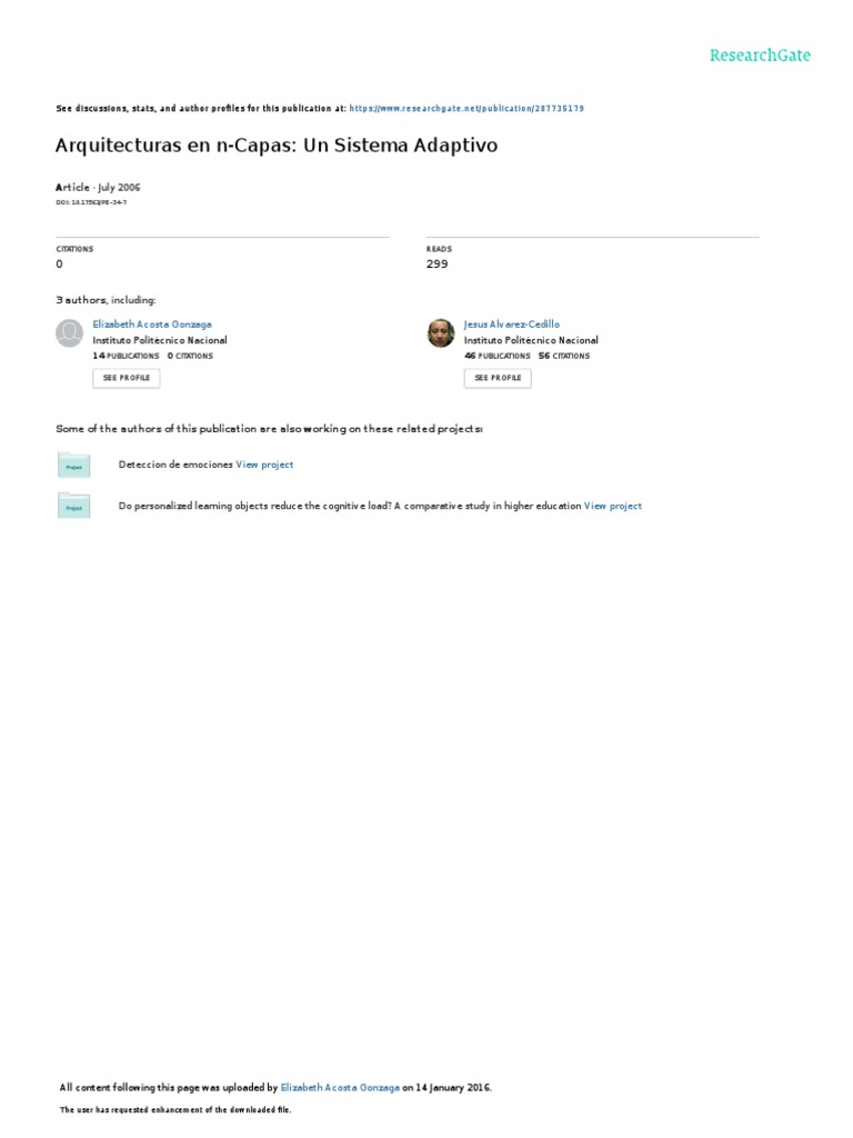 Arquitecturas en N-Capas Un Sistema Adaptivo | PDF | Servidor web ...