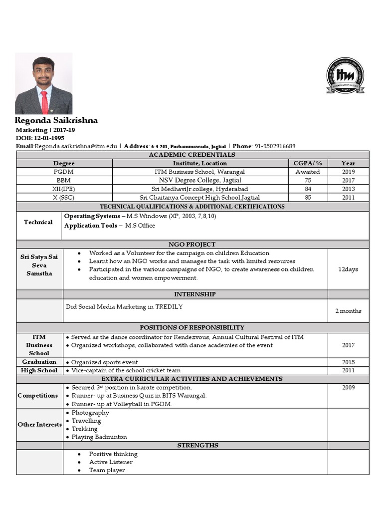 Marketing Graduate Profile | PDF