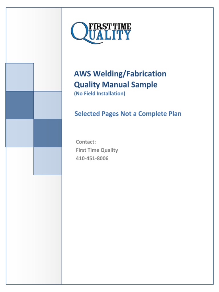 Quality Manual Installation Sample | PDF