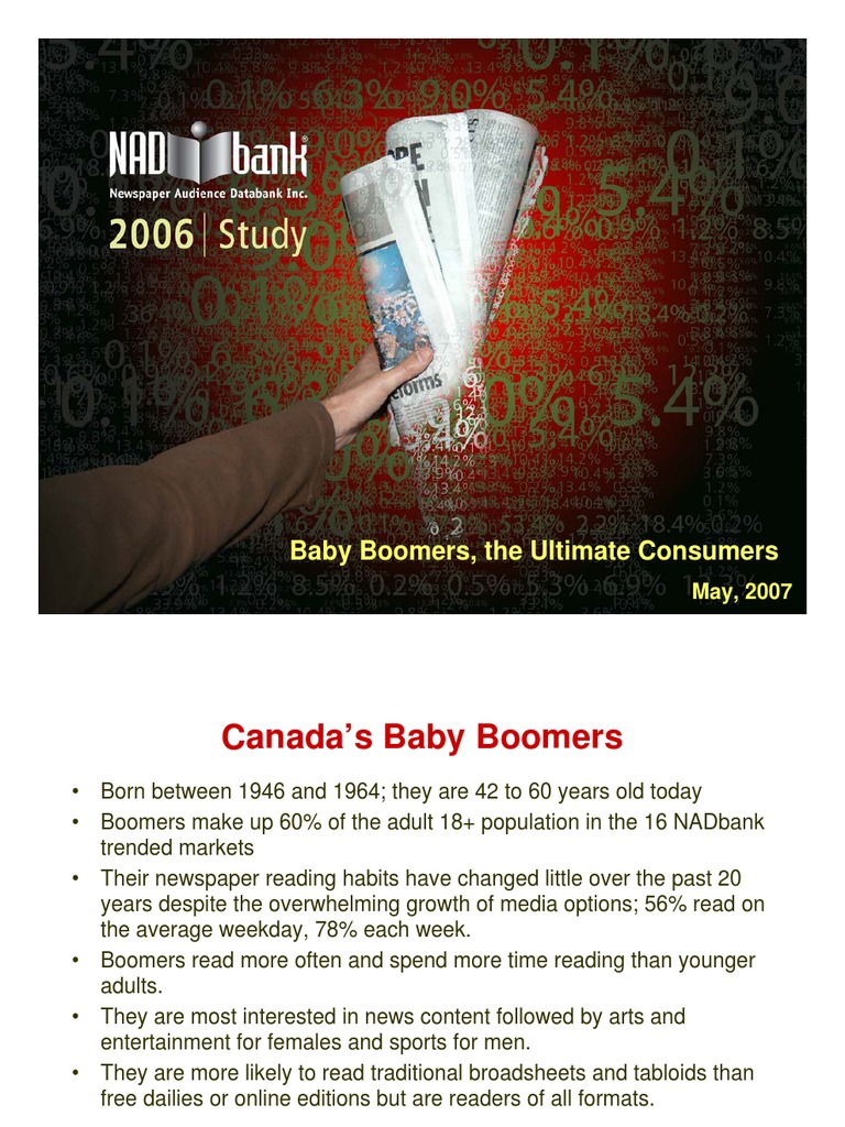 Baby Boomers Charts | PDF | Newspapers | Restaurants