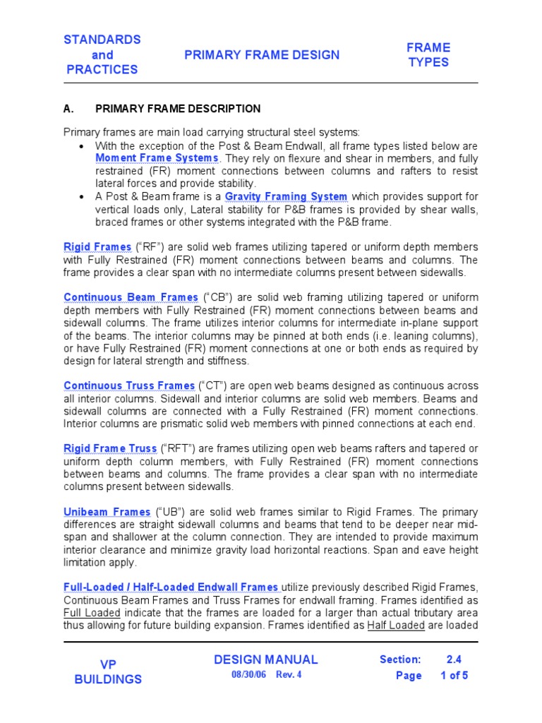 Frame Types | PDF | Framing (Construction) | Truss