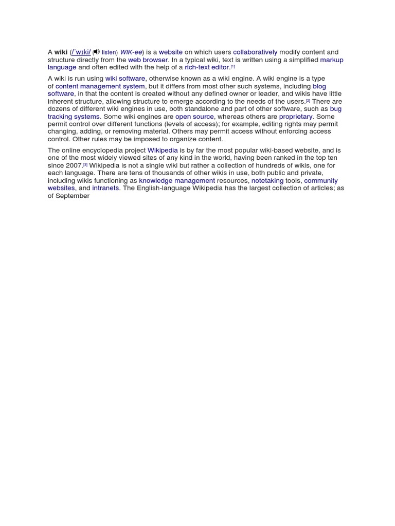Understanding Wiki Websites | PDF