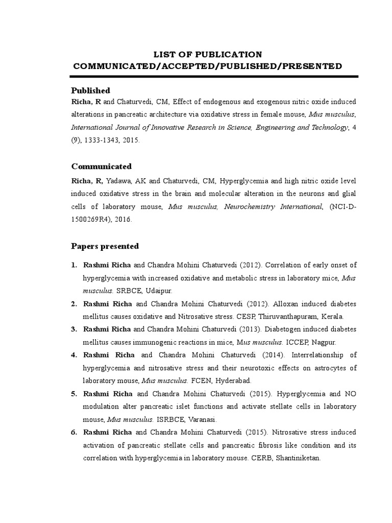 List of Publication | PDF