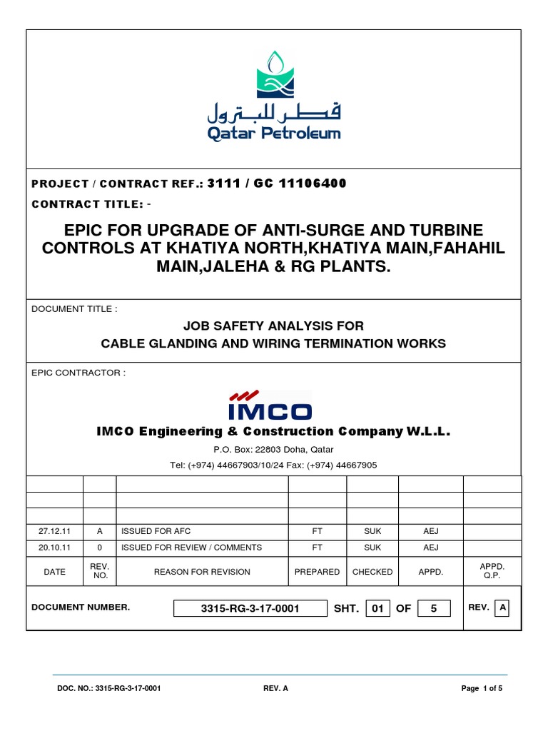 Jsa For Pipe Fabrication Errection | PDF | Personal Protective ...