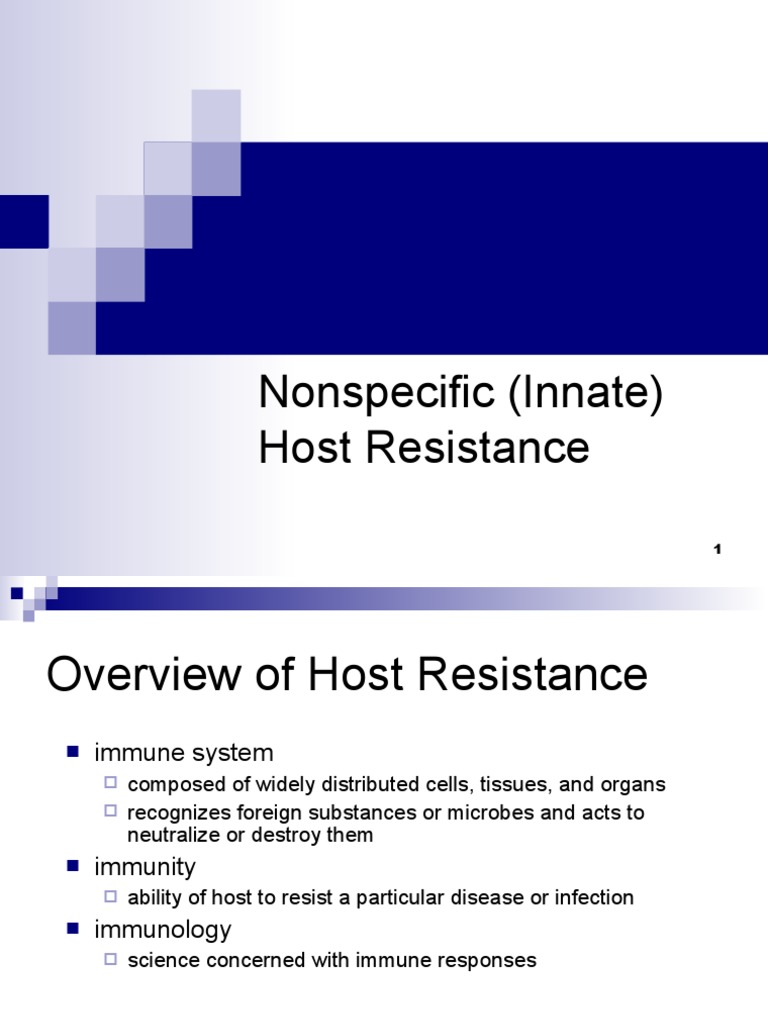 Nonspecific (Innate) Host Resistance | PDF | Lymphocyte | Immune System