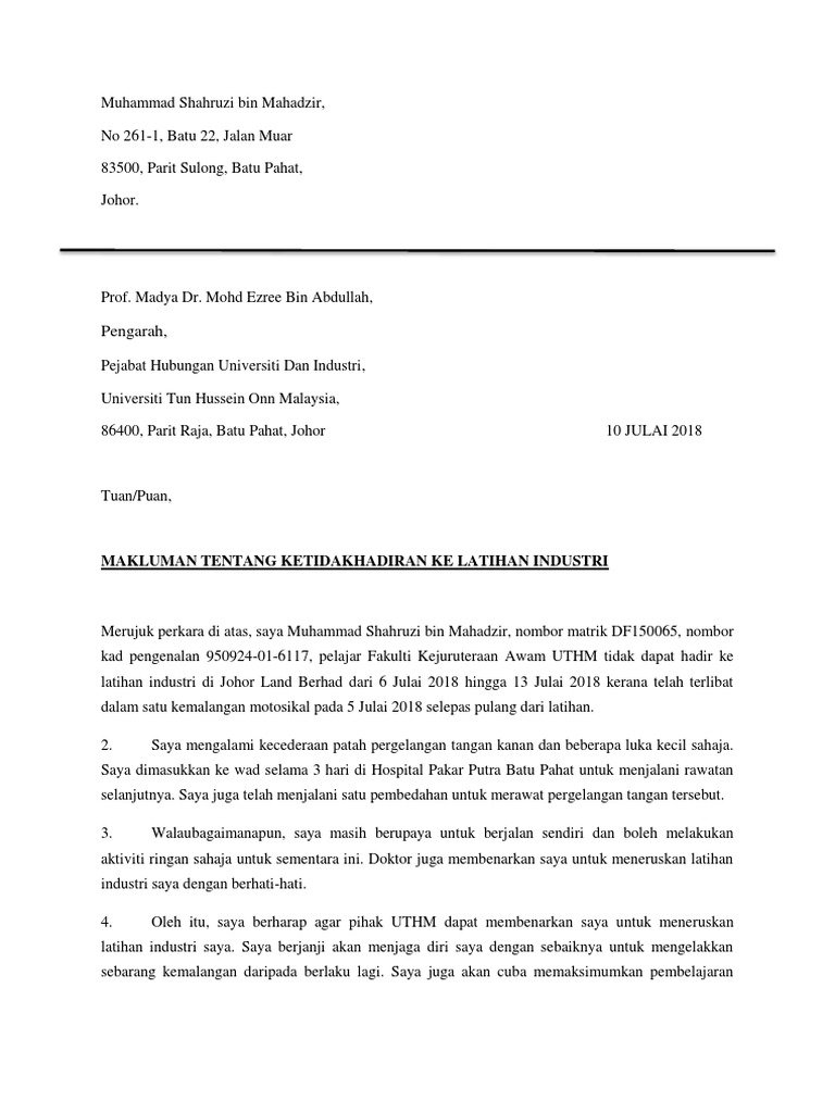 SURAT MC Phui 1 | PDF
