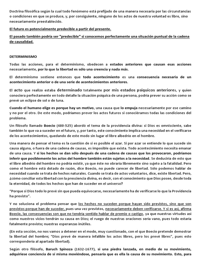 Determinismo | PDF | Determinismo | Libre albedrío
