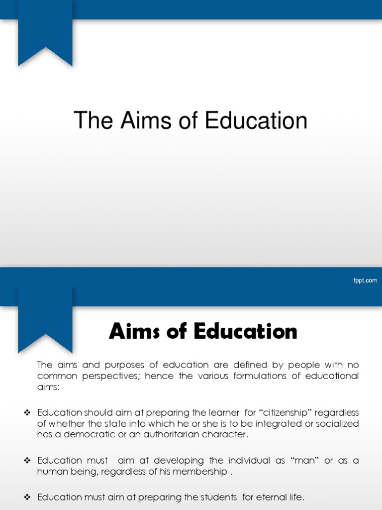 The Aims of Education | PDF